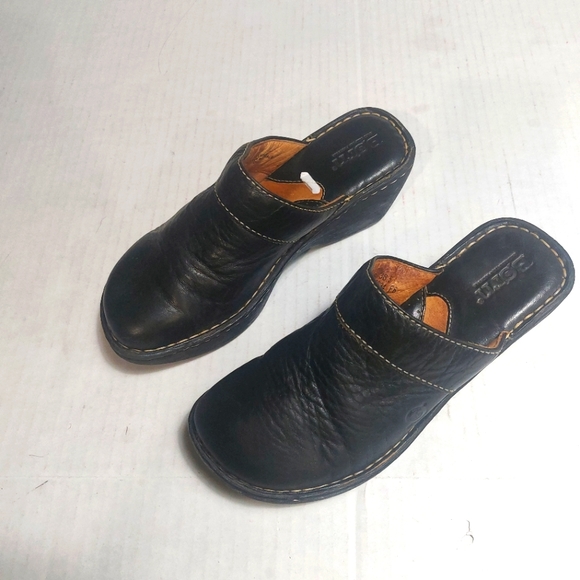 Born | Shoes | Born Black Leather Clog Size 6 | Poshmark